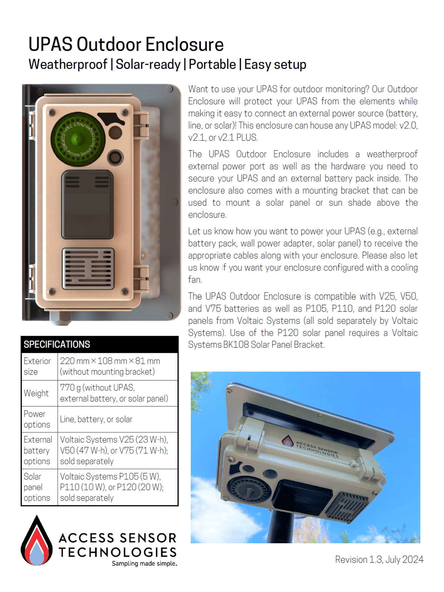 UPAS Outdoor Enclosure